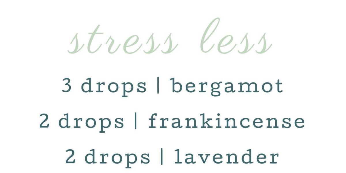 Stress Less - Relax this holiday with a beautiful eo blend